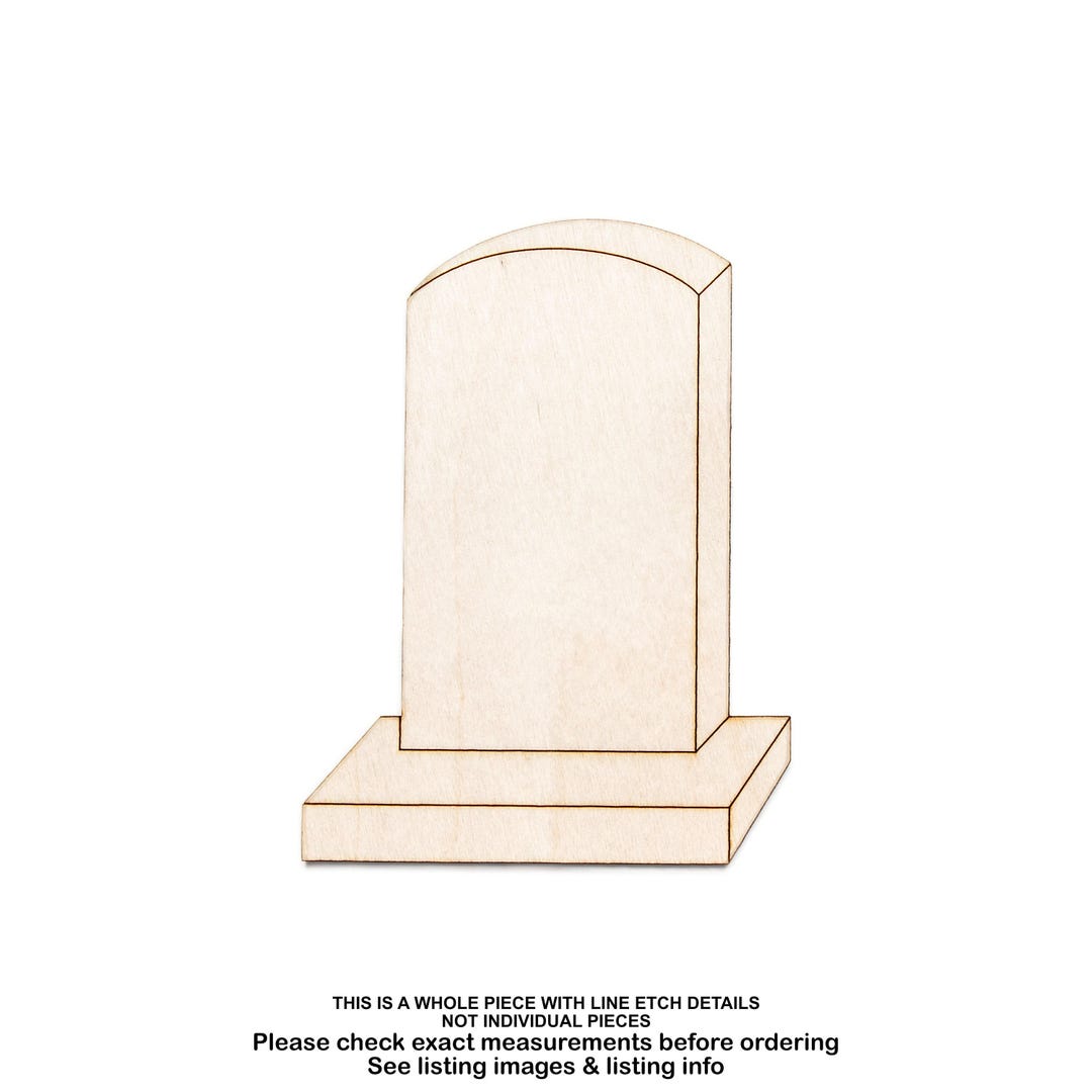 Traditional Tombstone-wood Cutout Flat Etched-grave Stones-halloween ...