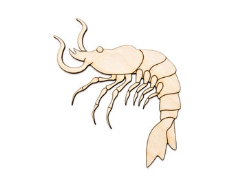 Shrimp Shape, MULTIPLE SIZES, Laser Cut Langoustine, Cutout Shapes ...