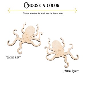 Octopus-wood Cutout-sea Creatures Wood Decor-aquatic Life Decor-various ...
