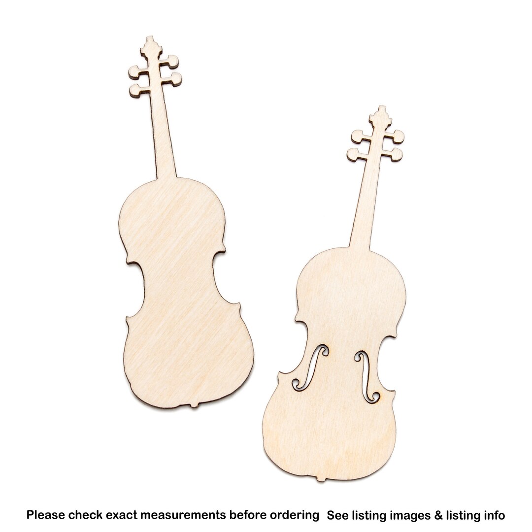 Violin - Blank Wood Cutout Musical Instruments Musician Theme Decor ...