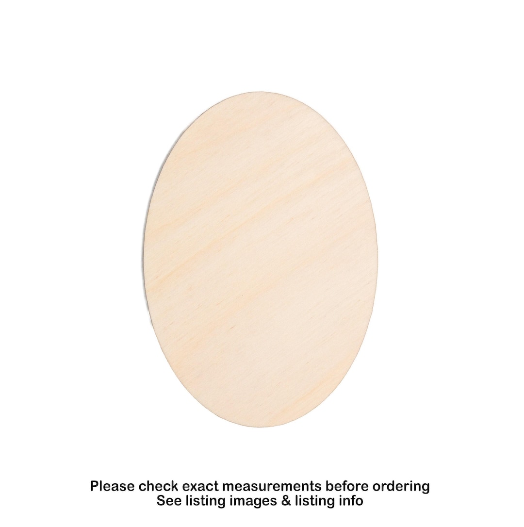 Oval Blank Wood Cutout-oval Shapes-unfinished Wood-various Sizes-diy ...