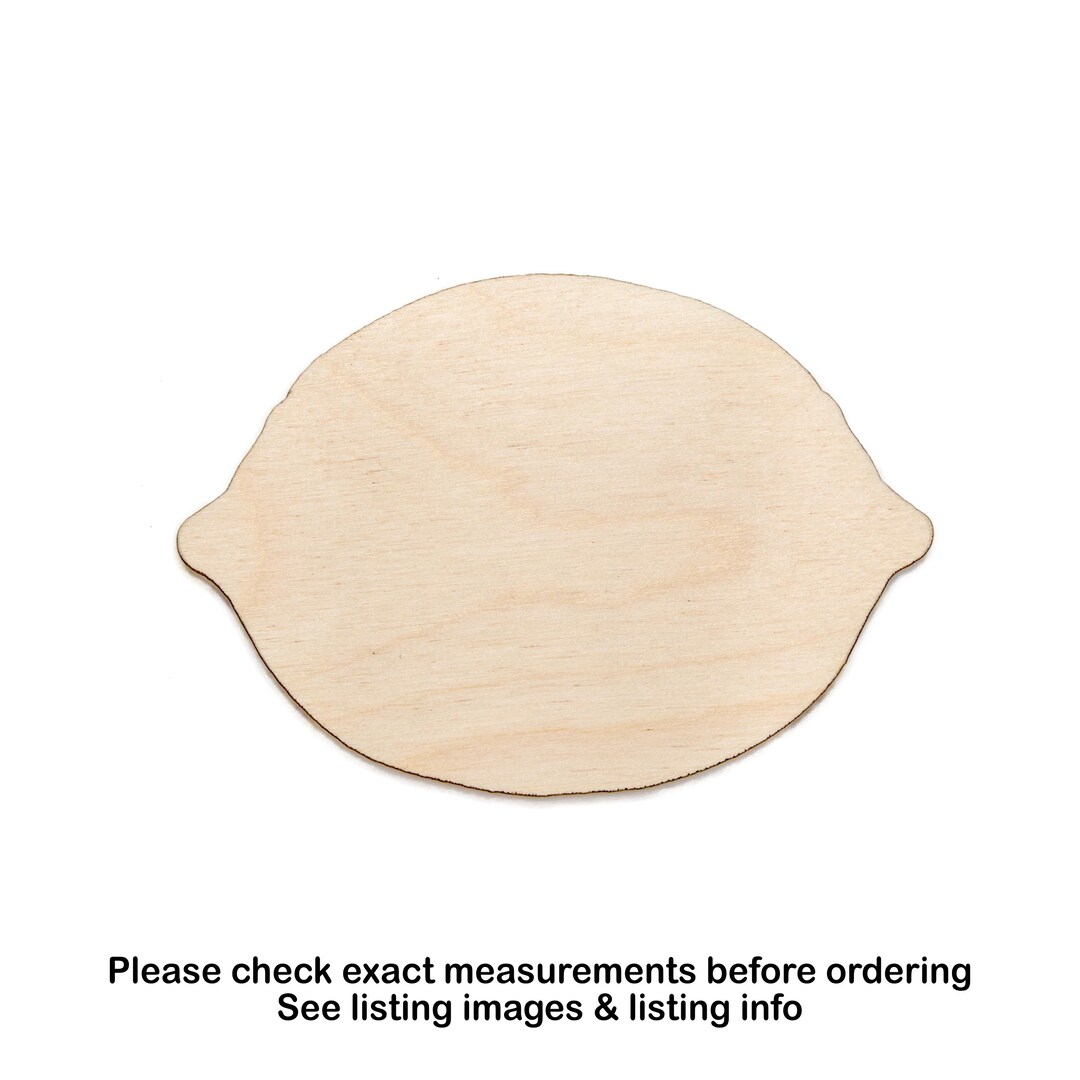 Lemon Blank Wood Cutout-food Wood Shapes-various Sizes-diy Crafts ...