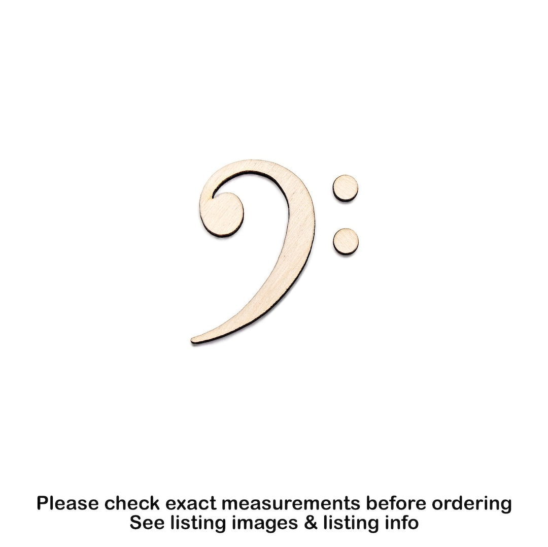 Bass Clef Symbol Wood Cutout Music Writing Decor and Crafts-musician ...