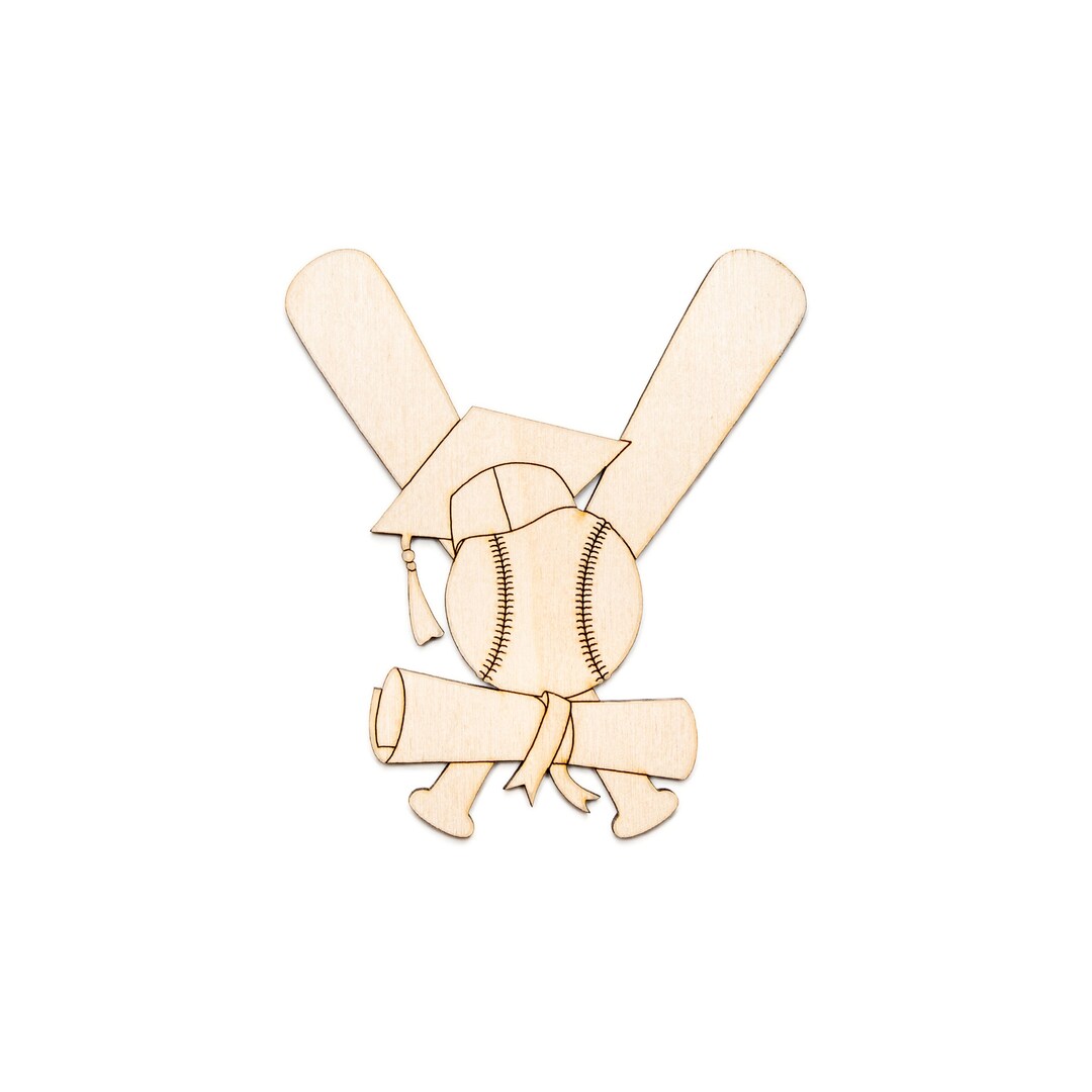 Baseball Graduation Emblem-detail Wood Cutout-graduate Wood Decor-grad ...