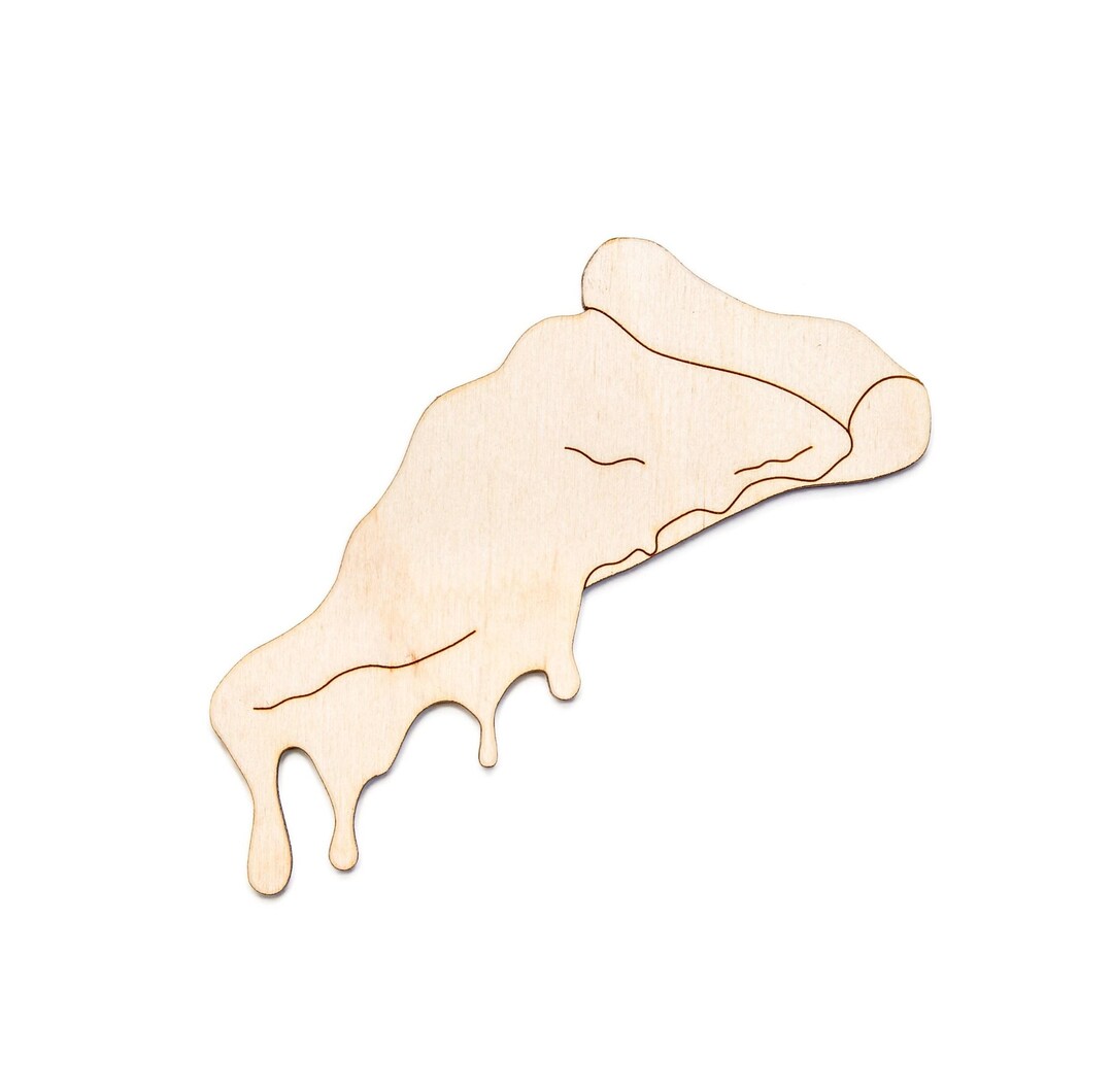 Pizza Slice Wood Cutout - Laser Cut Unfinished Craft Shape - Multiple ...