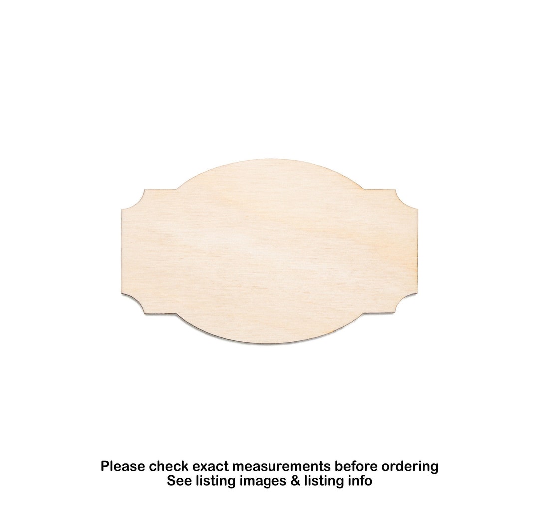 Plaque Wood Cutout-retro Sign Rectangle-unfinished Wood-book Plate-wood ...