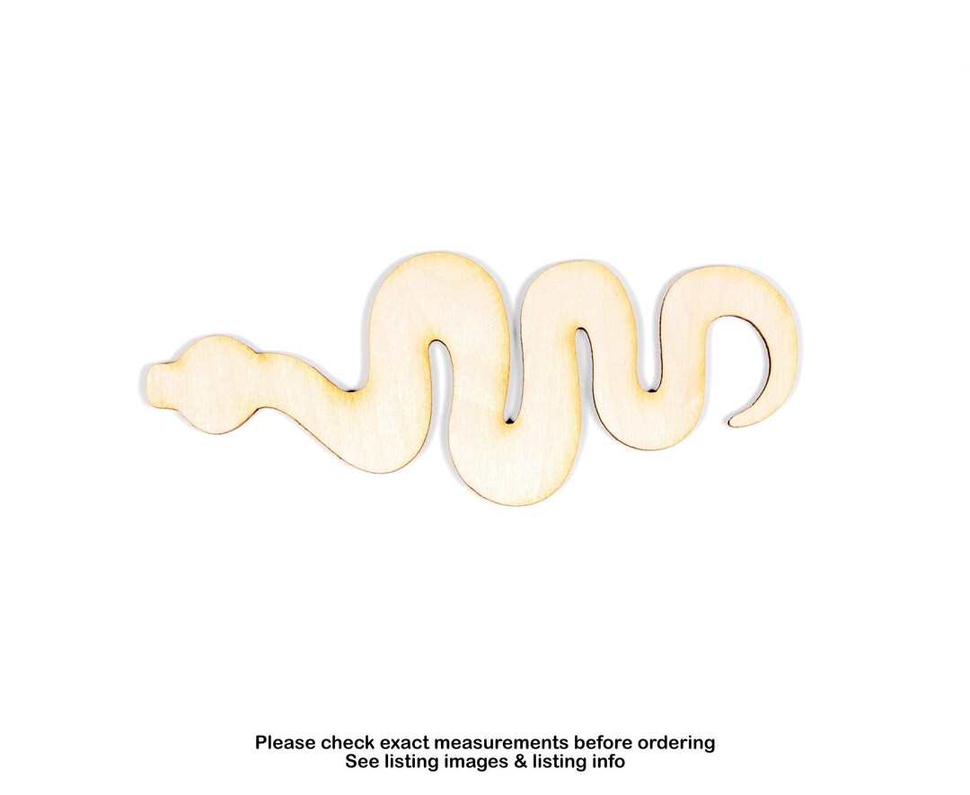Slithering Snake Wood Cutout - Laser Cut Unfinished Craft Shape ...