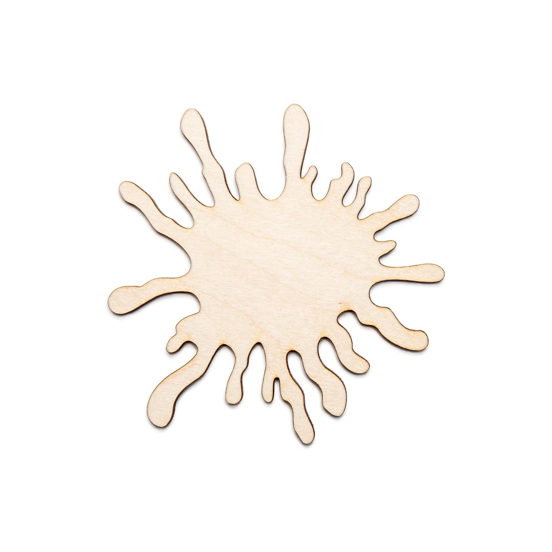 Paint Splatter-wood Cutout-paint Splash Wood Decor-splash and Splatters ...
