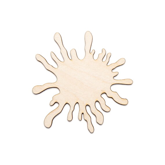 Paint Splatter-wood Cutout-paint Splash Wood Decor-splash and - Etsy