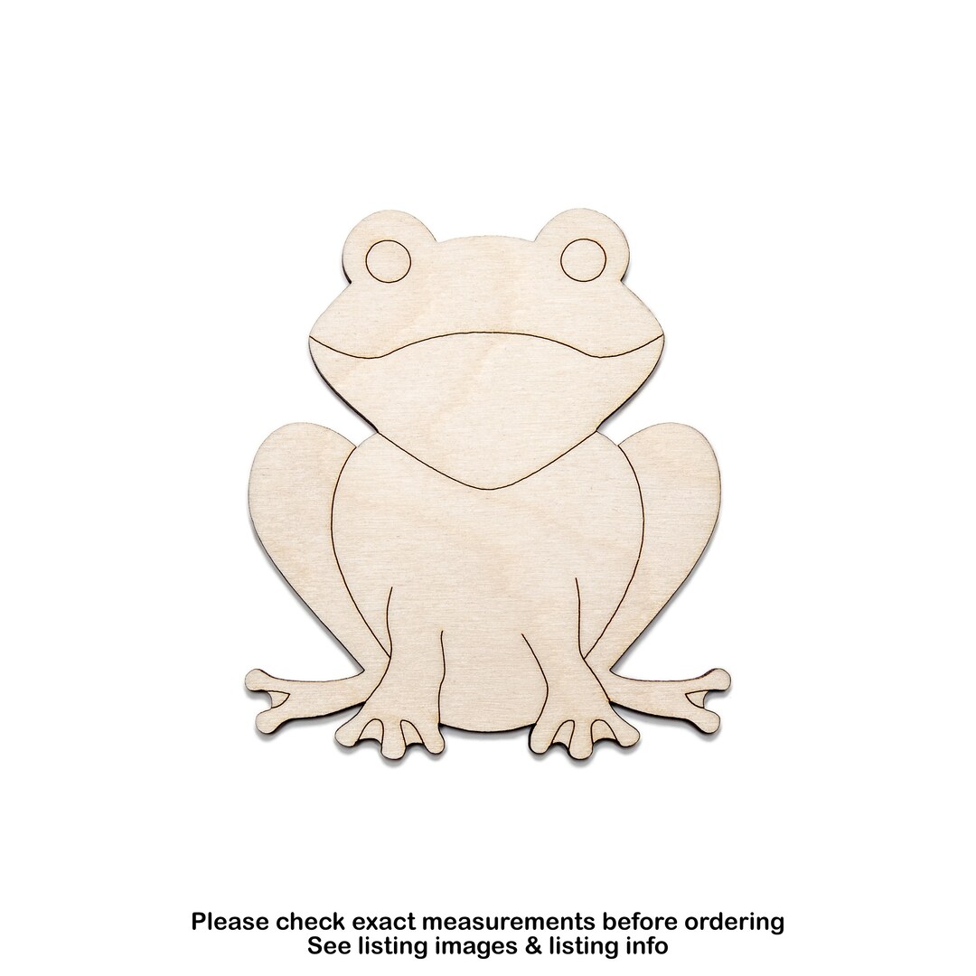 Frog Cute-wood Cutout-cute Frog Decor-amphibian Creatures-various Sizes ...