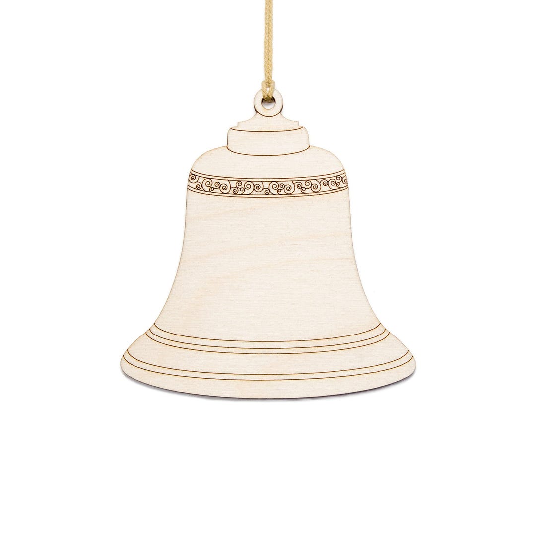 Holiday Bell Ornament-detail Wood Cutout-holiday Bell Wood Decor ...