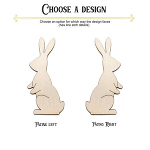 Rabbit-standing-wood Cutout-bunnies and Animals-spring Decor-various ...