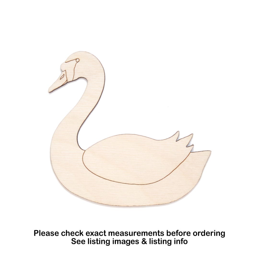 Swan Wood Cutout - Laser Cut Unfinished Craft Shape - Multiple Sizes - Etsy