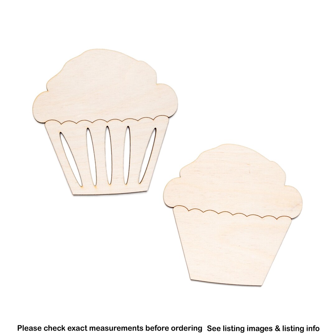 Muffin-detail Wood Cutout-two Design Options-bakery Theme Decor-muffins ...