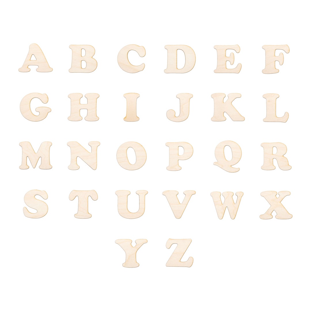 Wooden Alphabet, Nursery Decor, Baby Name Room Sign, Wood Cutouts ...