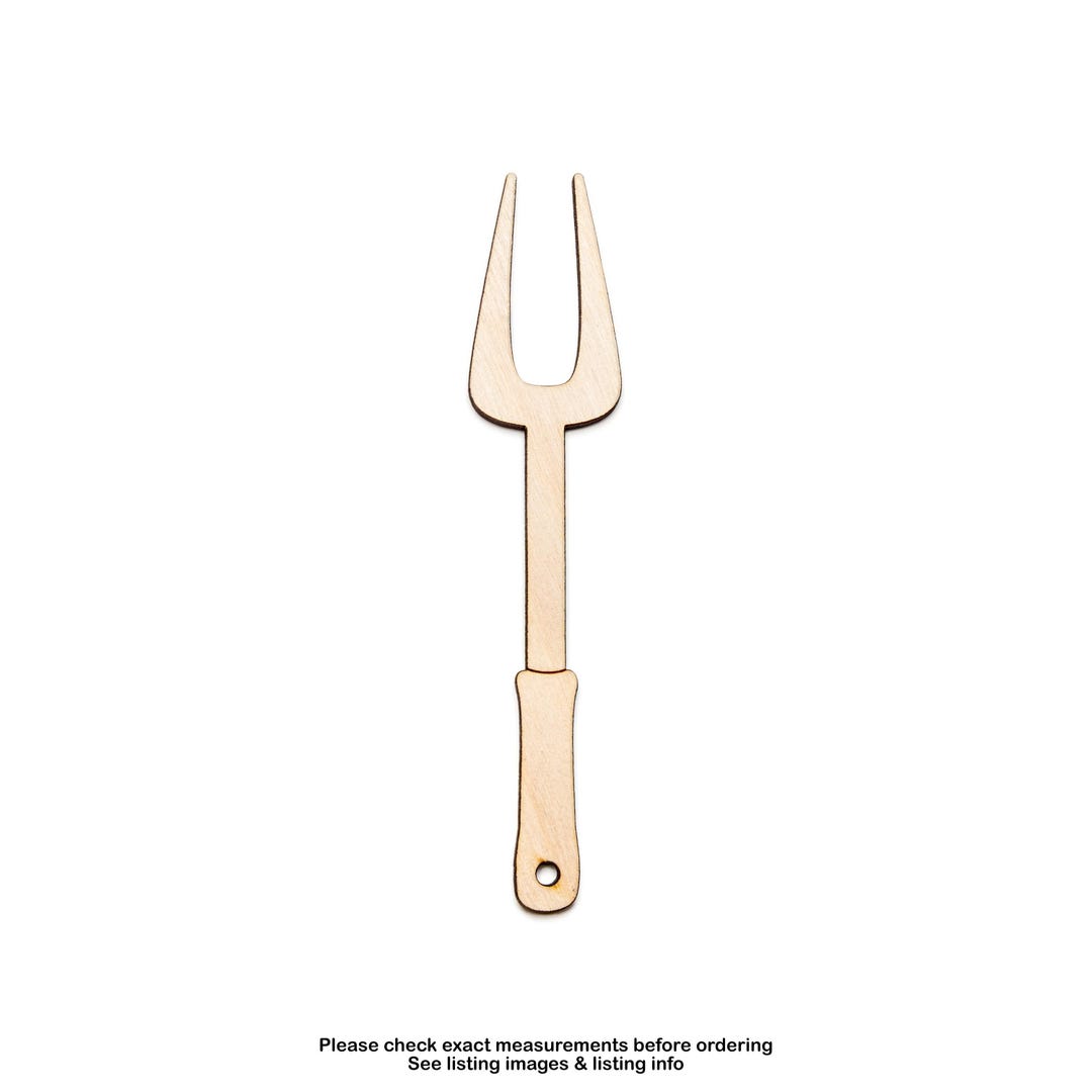 Bbq Fork Wood Cutout - Laser Cut Unfinished Craft Shape - Multiple ...