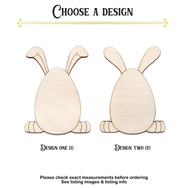Egg With Bunny Ears Wood Cutout-easter Decor-two Design Options-spring ...
