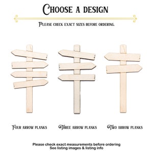 Arrow Planks Sign Post-wood Cutout-three Design Options-signs and Posts ...