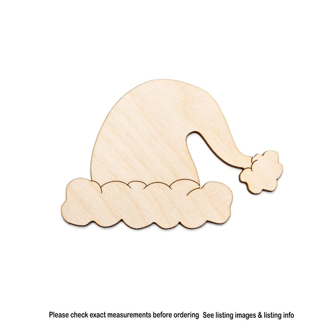Santa Hat Wood Cutout-holiday Wood Decor-saint Nicks Hat-various Sizes ...