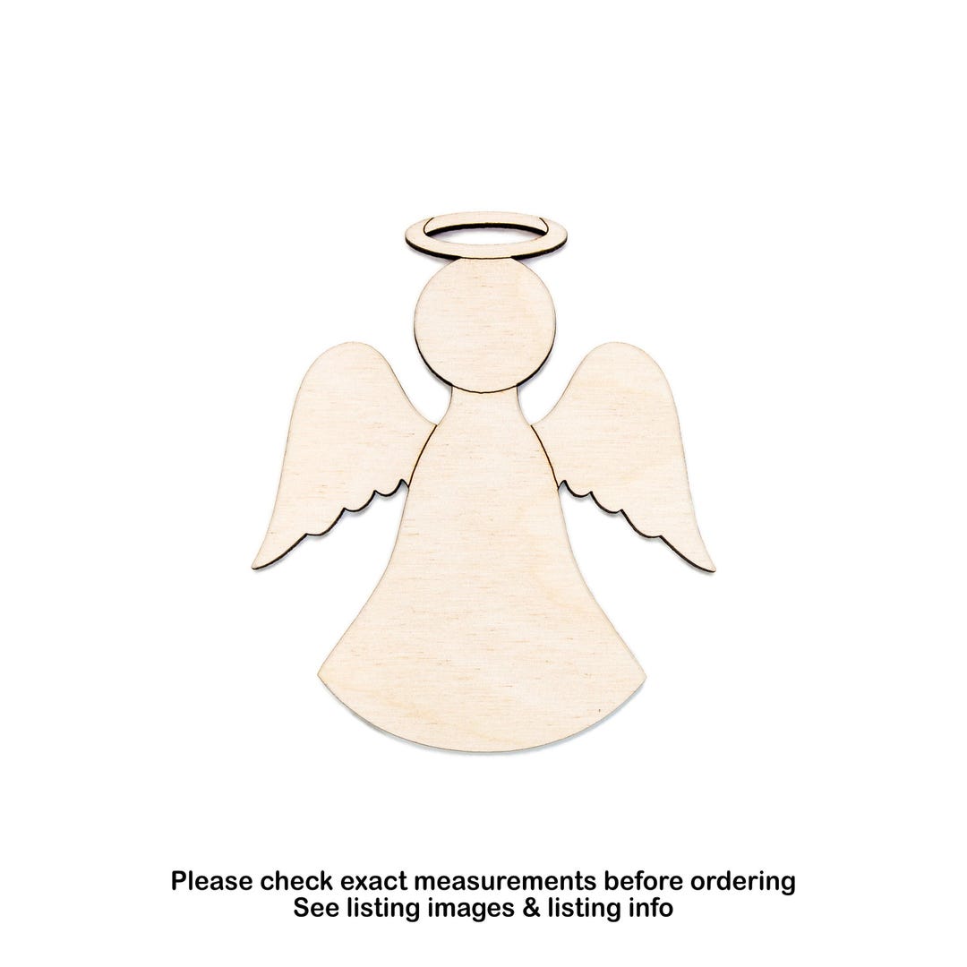 Angel Halo Wood Cutout - Laser Cut Unfinished Craft Shape - Multiple ...