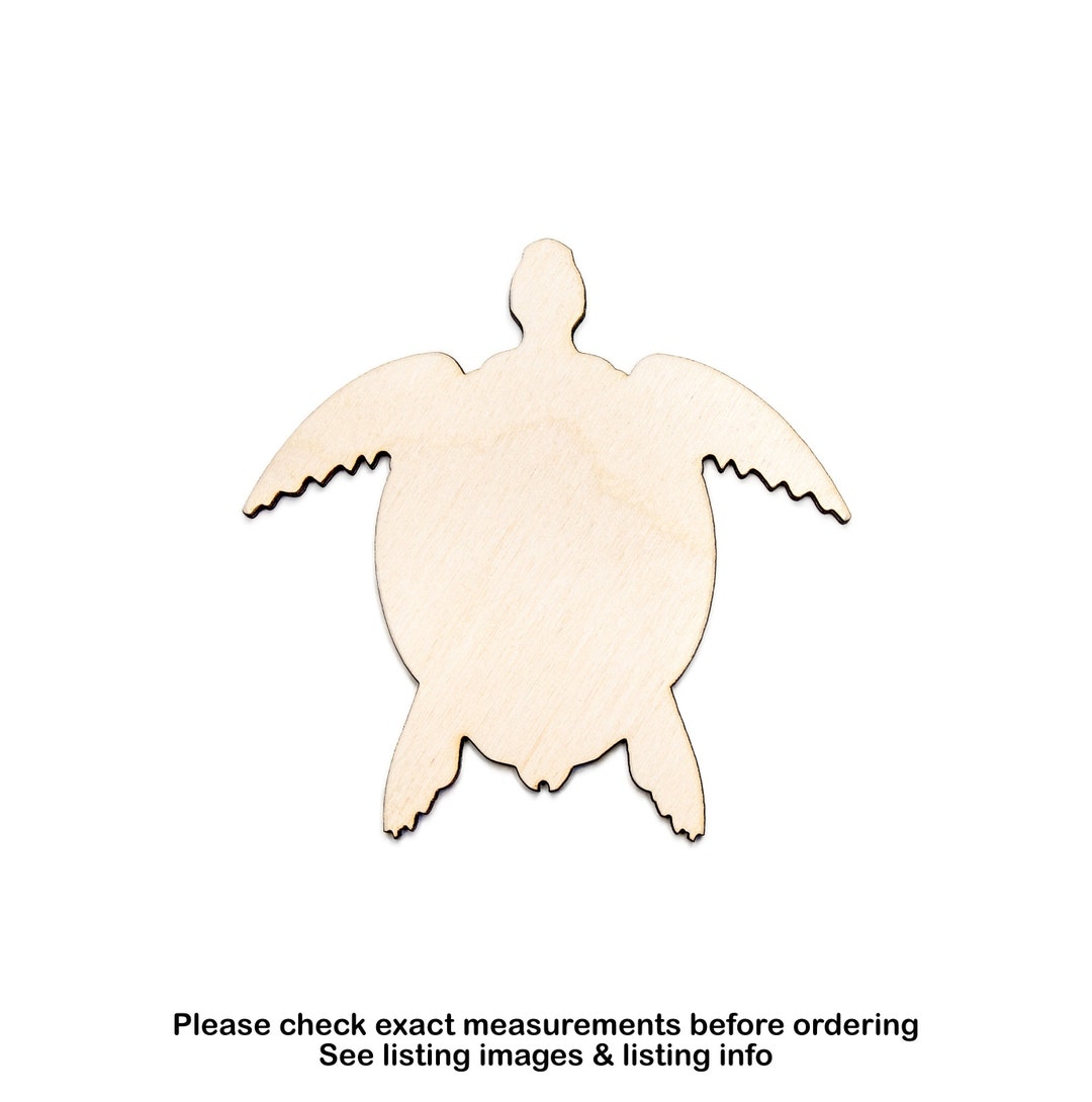 Sea Turtle-blank Wood Cutout-ocean Creatures-tropical Wildlife-various ...