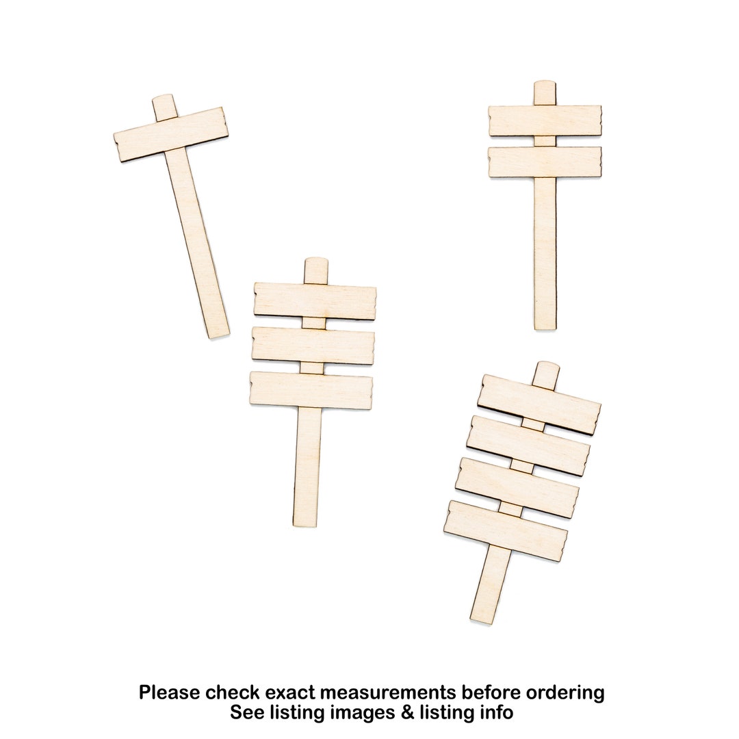 Plank Sign Post Rectangle-rustic-wood Cutout-four Design Options-signs ...