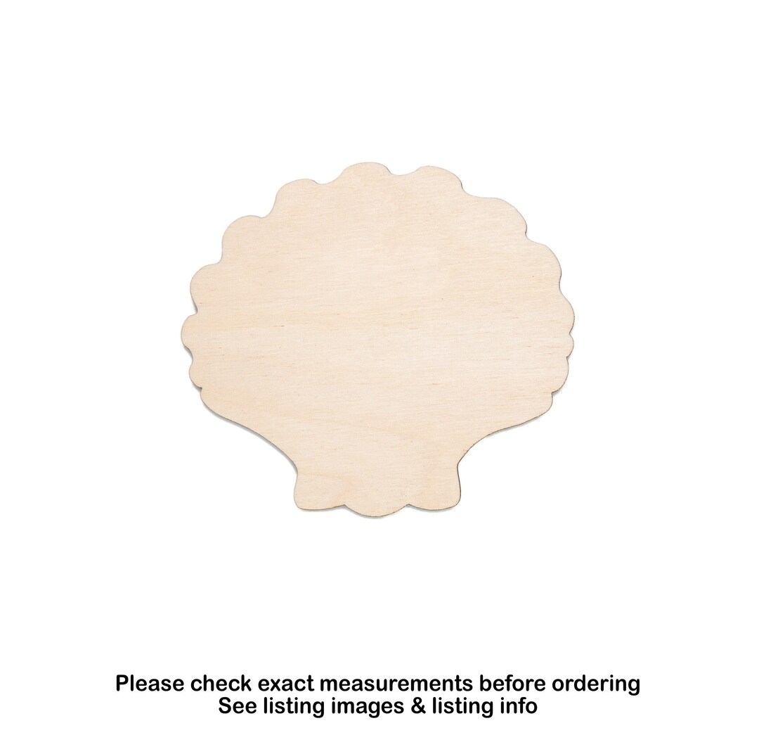 Clam Shell-blank Wood Cutout-seashells Wood Decor-nautical Decor ...