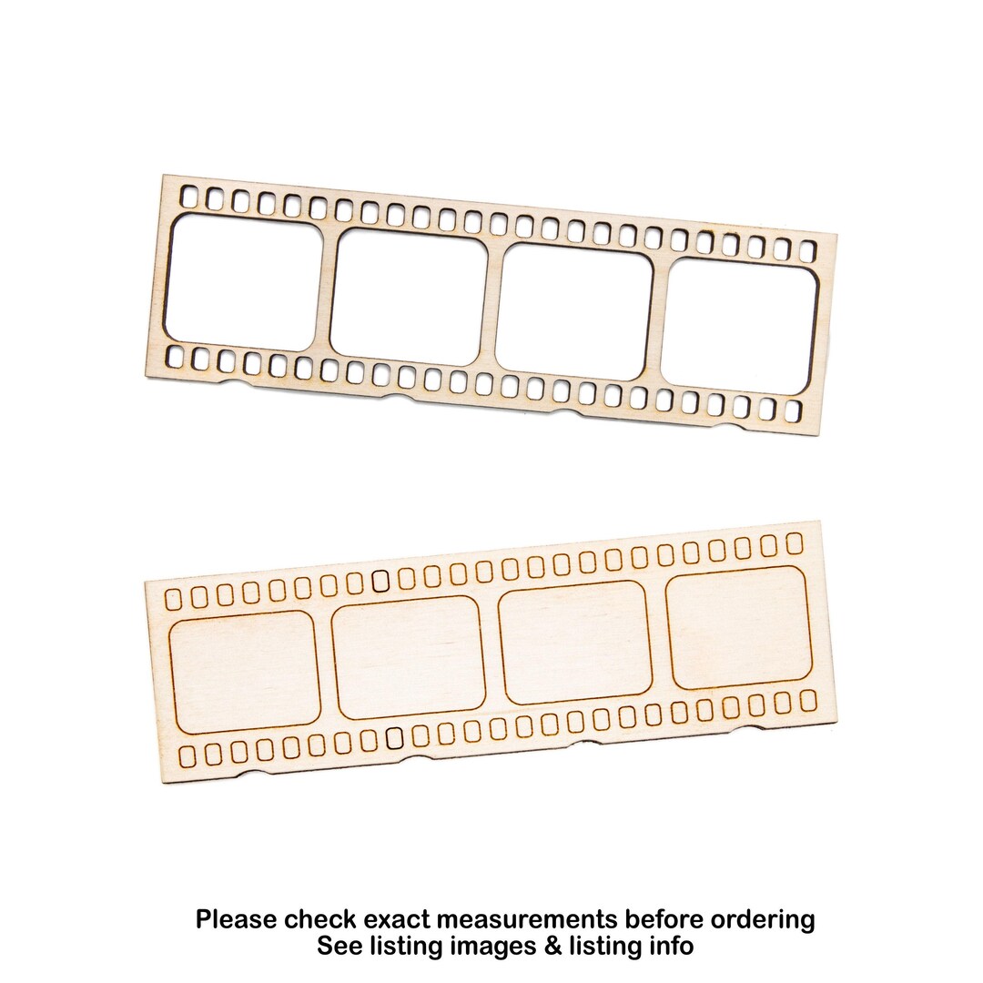 Film Strip Detail Wood Cutout-laser Cut Film Strip-two Design Options ...