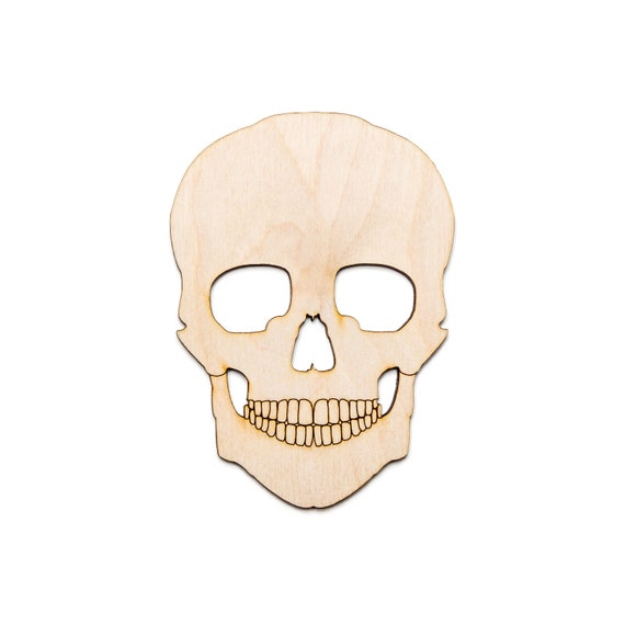 Skull-wood Cutout-skull Wood Decor-various Sizes-diy - Etsy