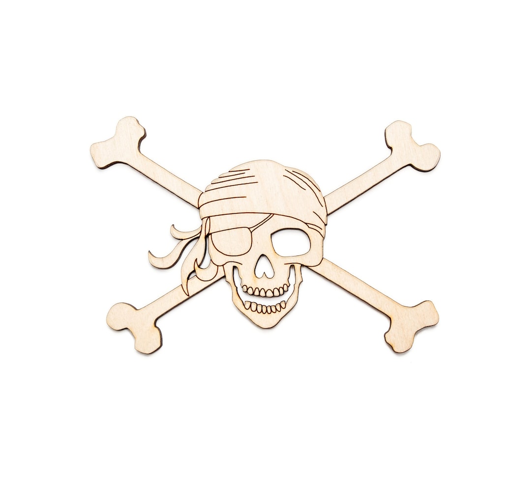 Pirate Skull & Cross Bones Wood Cutout-pirate Theme Decor-various Sizes ...