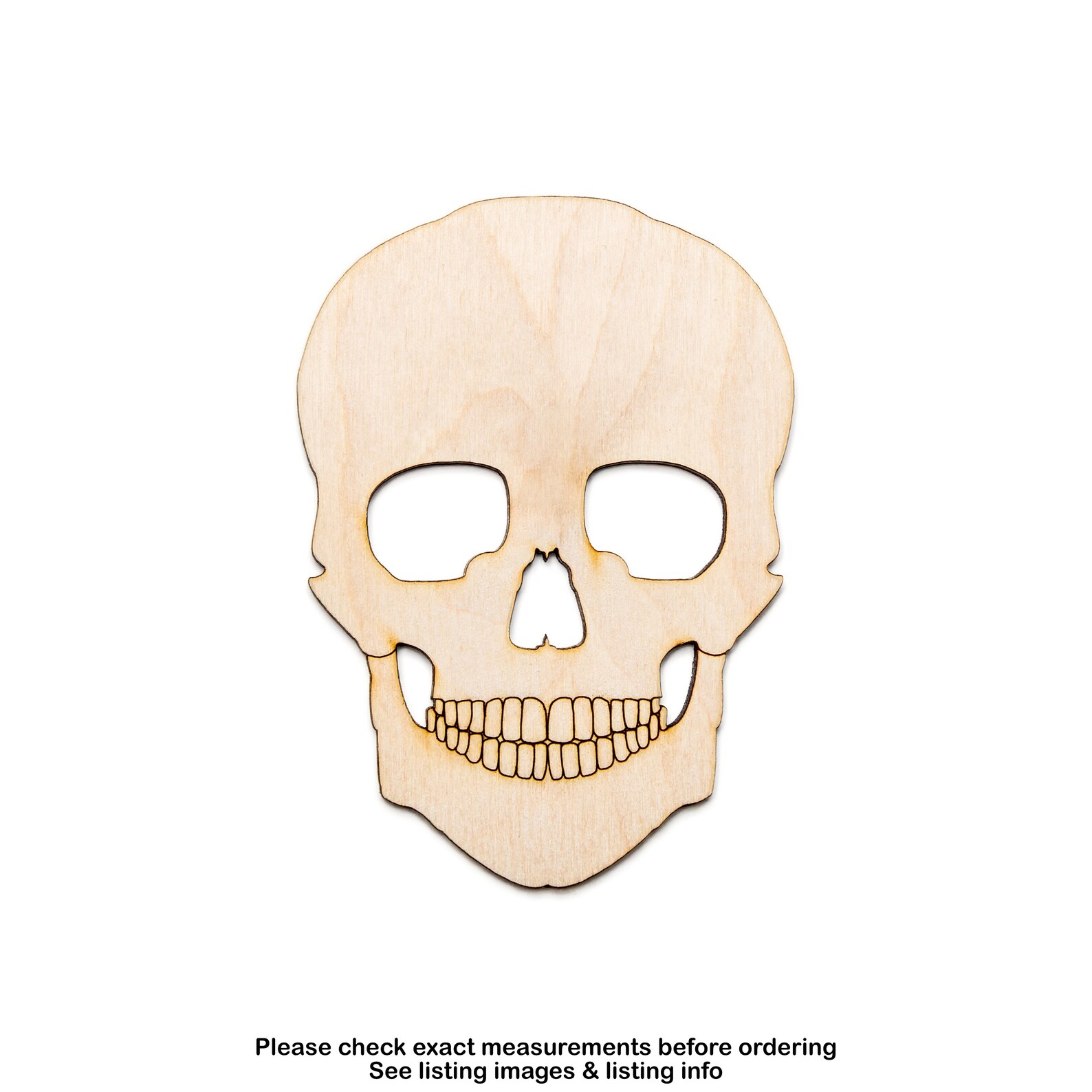 Skull-wood Cutout-skull Wood Decor-various Sizes-diy - Etsy