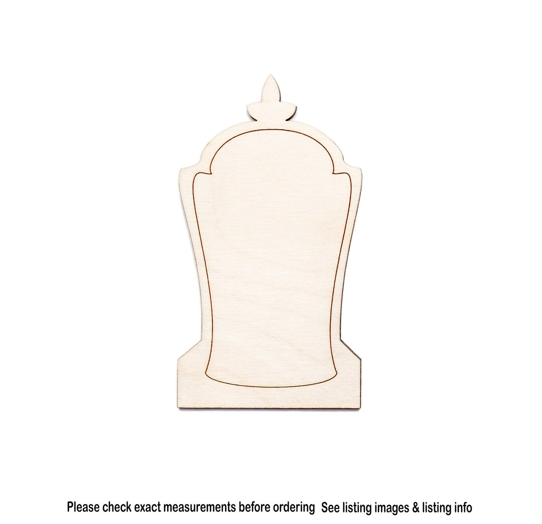 Crowned Topped Tombstone-wood Cutout-gravestone-halloween Decor-various ...