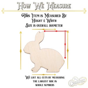 Rabbit Blank Wood Cutout - Laser Cut Unfinished Craft Shape - Multiple ...