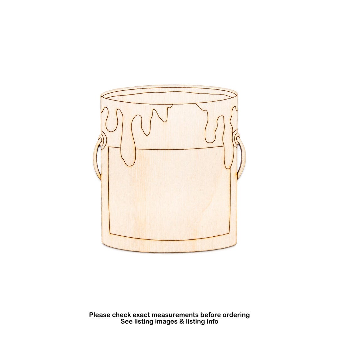 Paint Bucket Wood Cutout-detail-painters Accessories Wood Decor ...