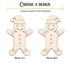 Holiday Gingerbread Man Detailed Wood Cutout - Laser Cut Unfinished ...