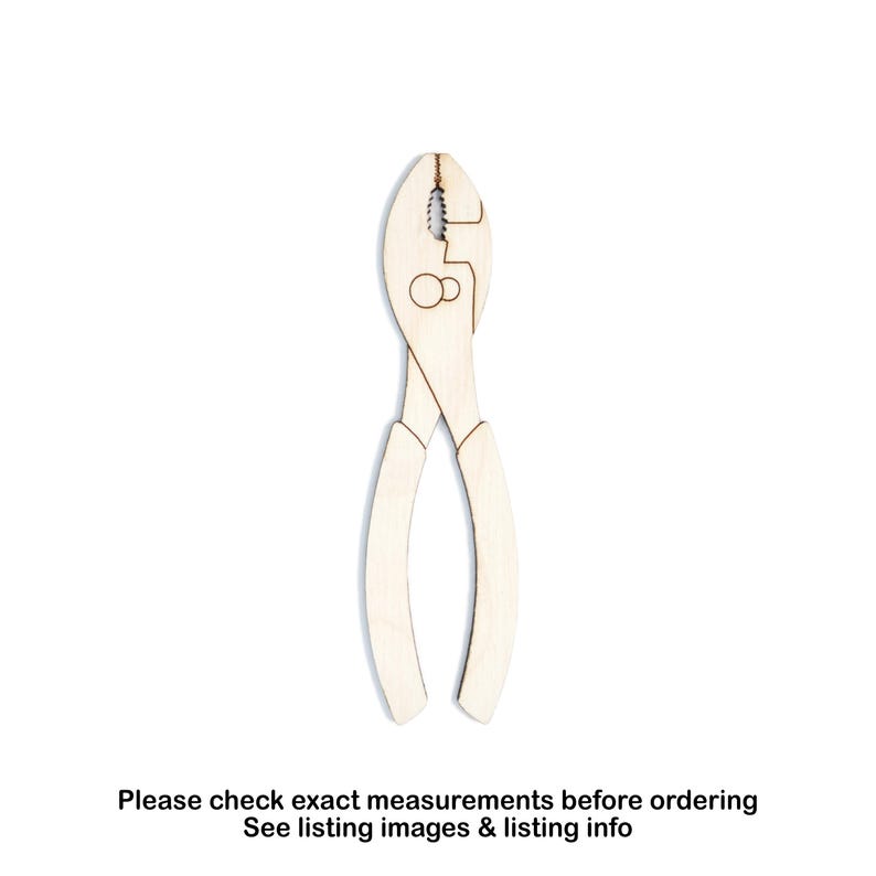 Slip Joint Pliers Detailed Wood Cutout - Laser Cut Unfinished Craft ...
