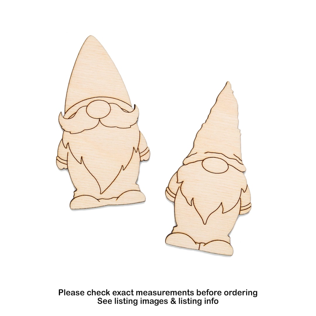 Gnomes Classic or Rugged Wood Cutout-two Design Options-mythical Creature-holiday Gnome ...