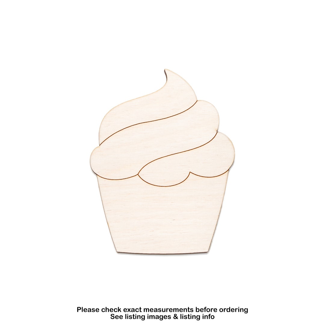 Cupcake Wood Cutout-sweets and Desserts Theme Wood Decor-party Crafts ...