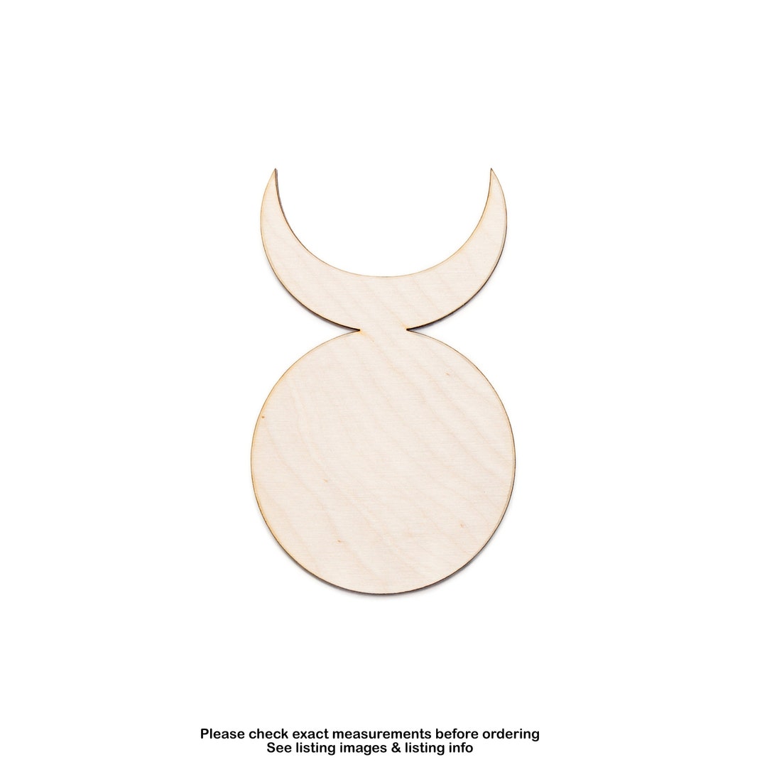 Horned God Symbol-blank Wood Cutout-wiccan Symbols-deities-wiccan Wood ...