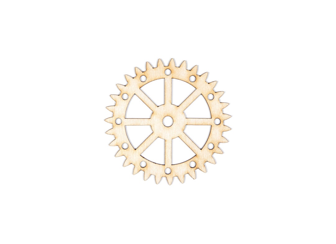 Spikey Wheel Gear-with Holes-wood Gear-pointy Teeth-laser Cut-choose A ...