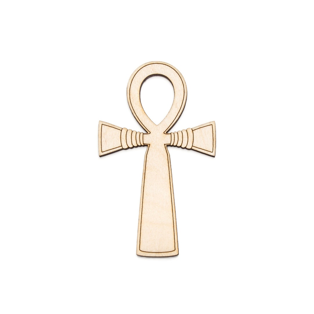 Ankh Decorated-detail Wood Cutout-ancient History Decor-egyptian ...
