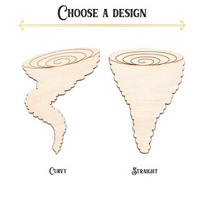 Tornado-wood Cutout-tornado Wood Shapes-stormy Weather Decor-two Design ...
