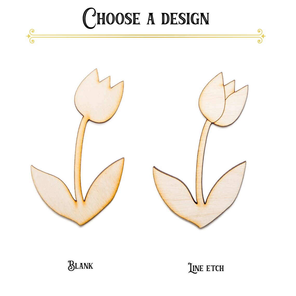 Tulip Flower-wood Cutout-spring Flowers Decor-two Design - Etsy