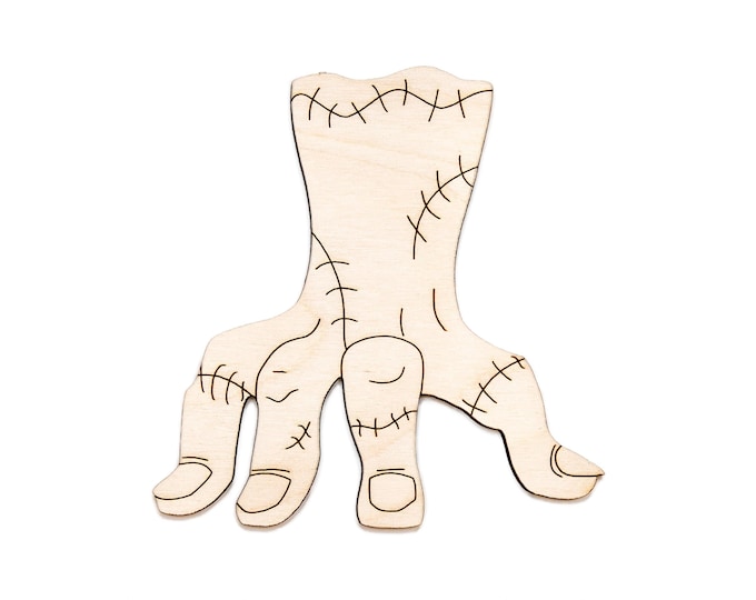 Unfinished Monster Zombie Hand or Painted Wood Cutouts Set Wooden Hands ...