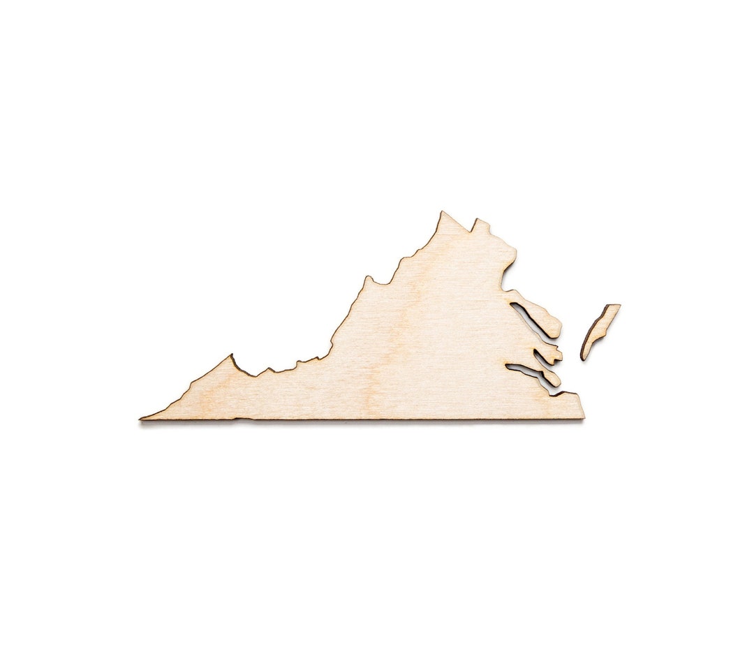 Virginia State-blank Wood Cutout-unfinished Wood States-home State ...