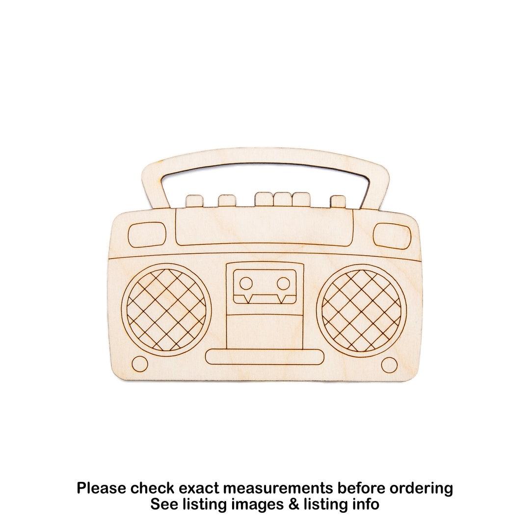 Retro Boombox Wood Cutout-detail-80s Decor-music Decertations-various ...