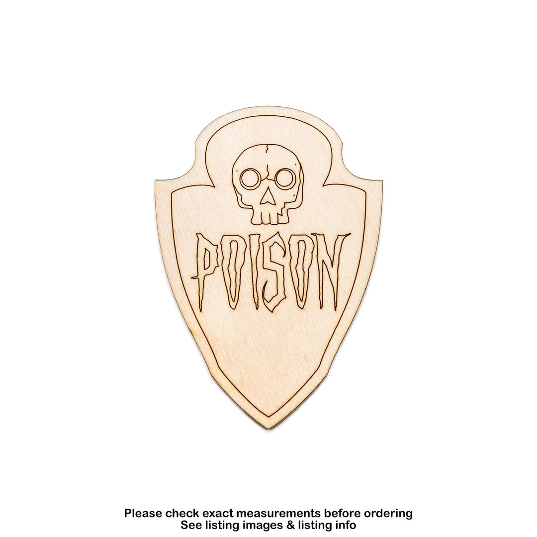 Skull Poison Sign Wood Cutout-detailed-spooky Sign Decor-various Sizes ...