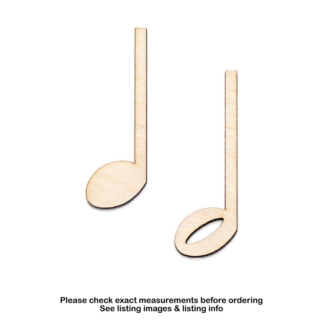 Music Notes - Quarter and Half Note Wood Cutout Sheet Music Decor ...