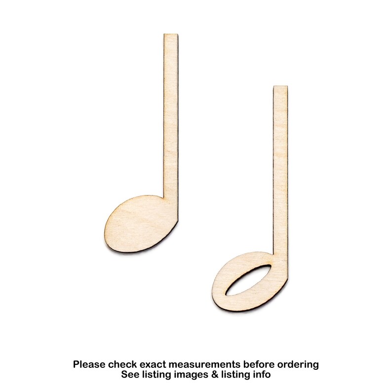 Music Notes Quarter and Half Note Wood Cutout Sheet Music - Etsy