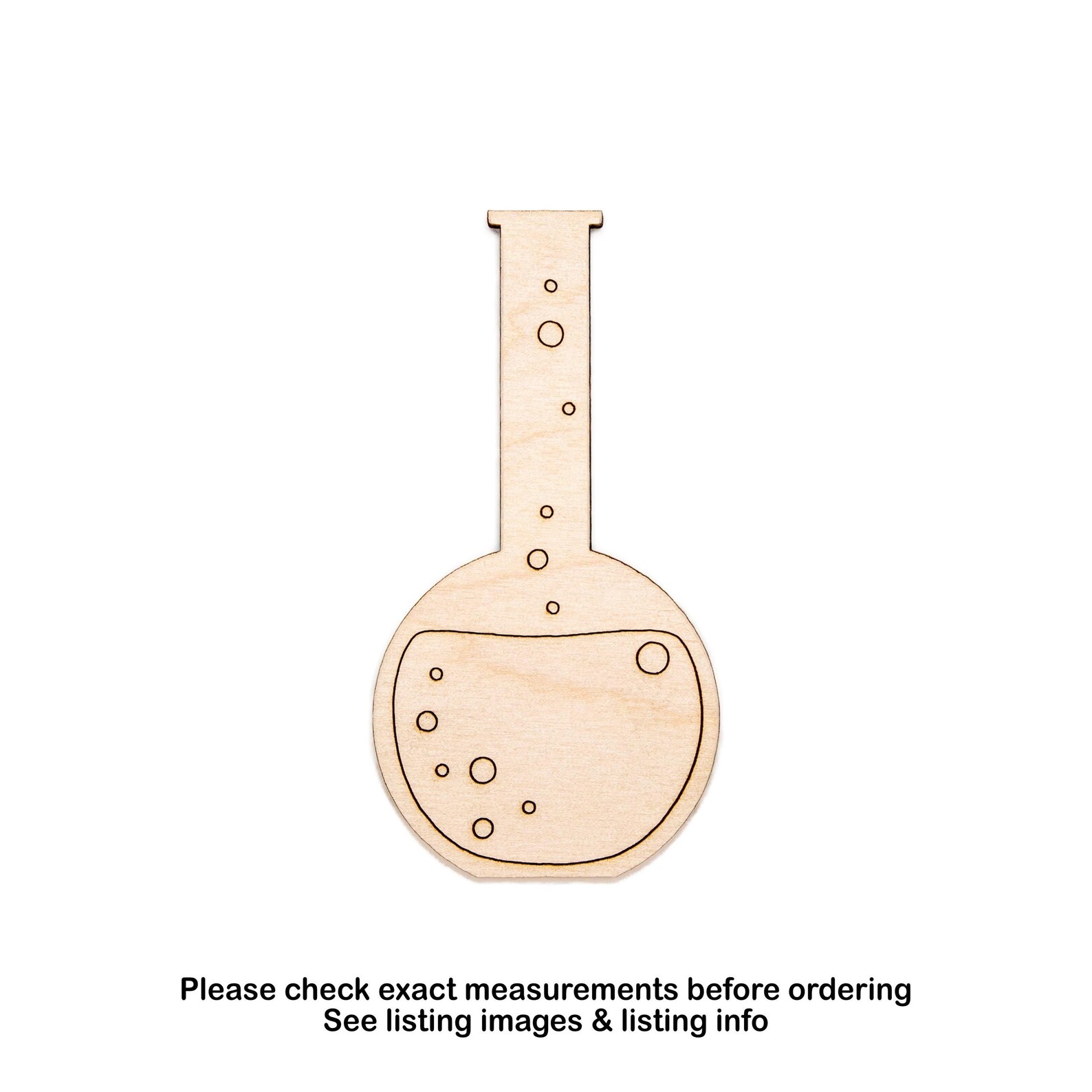 Chemistry Bottle Wood Cutout-volumetric Flask-science Bottle Decor ...